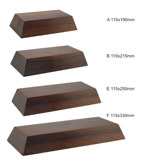 Walnut Taper Bases | TrophyCentre