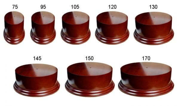 Round Wood Bases | TrophyCentre