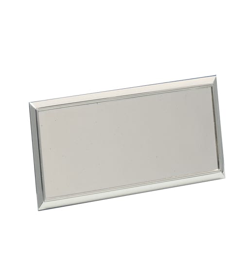Straight Rectangle Badge - Large Silver (s) | TrophyCentre