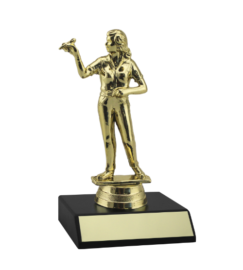 Female Darts Player & Base | TrophyCentre