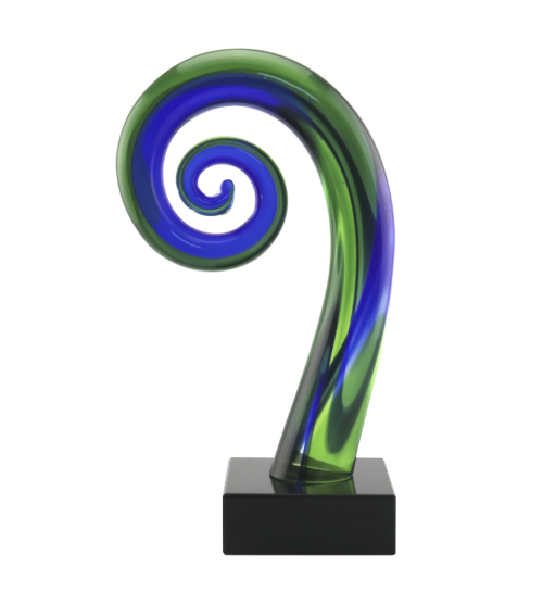 Koru - Punga + Black Crystal Base | TrophyCentre