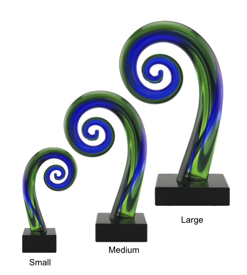 Koru - Punga + Black Crystal Base | TrophyCentre